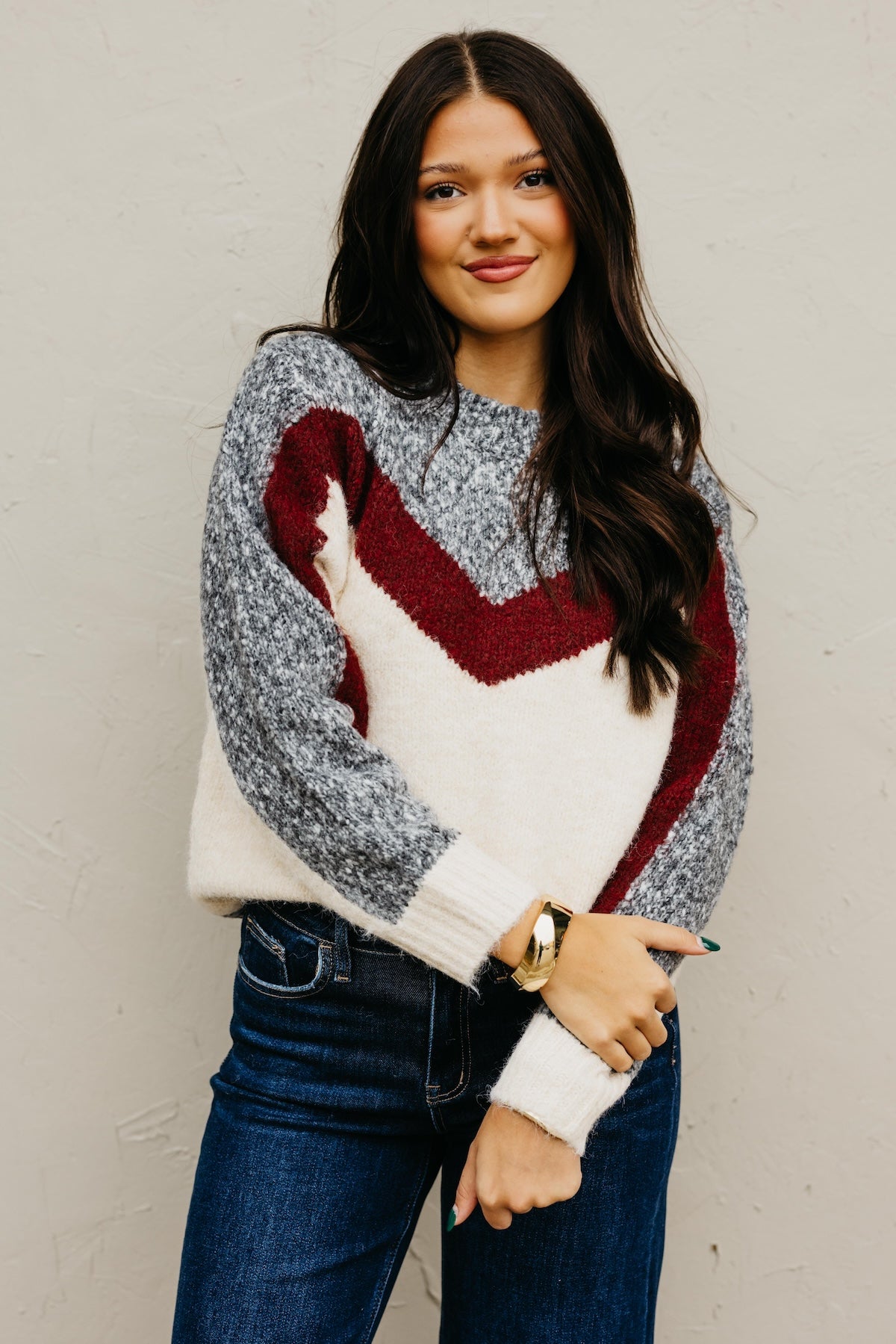 The Lana Aspen Chevron Colorblock Sweater | MOD Boutique