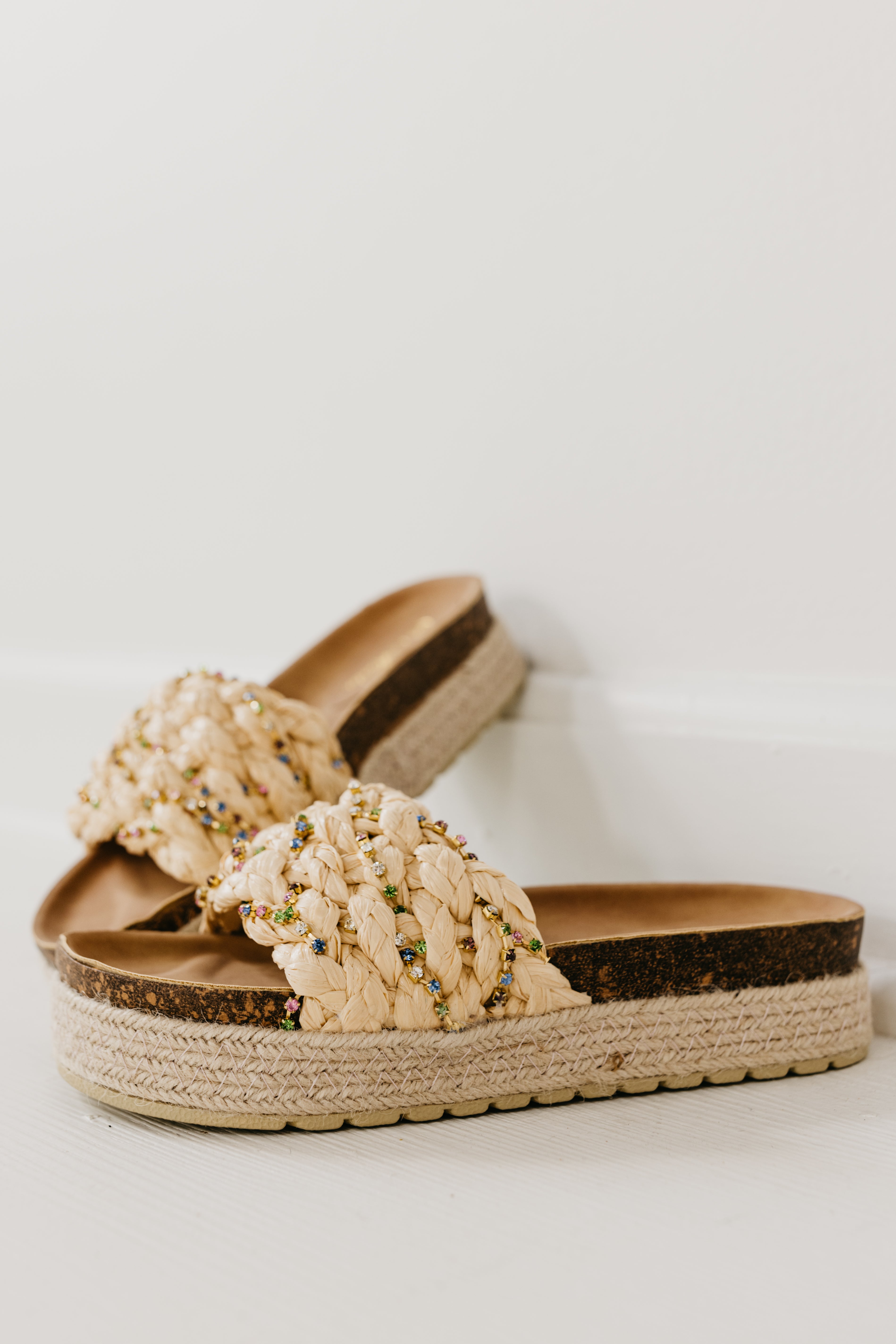 The Wires Gemstone Raffia Sandal | MOD Boutique
