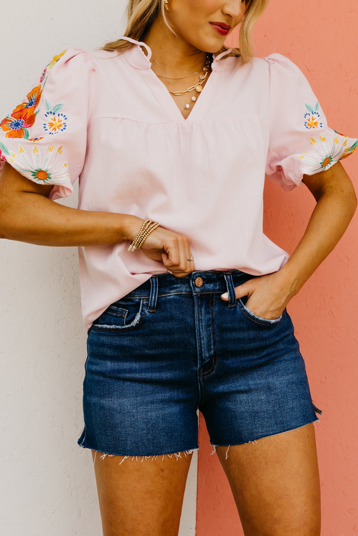 Vervet Denim | The Rebecca High Rise Side Slit Shorts | MOD Boutique