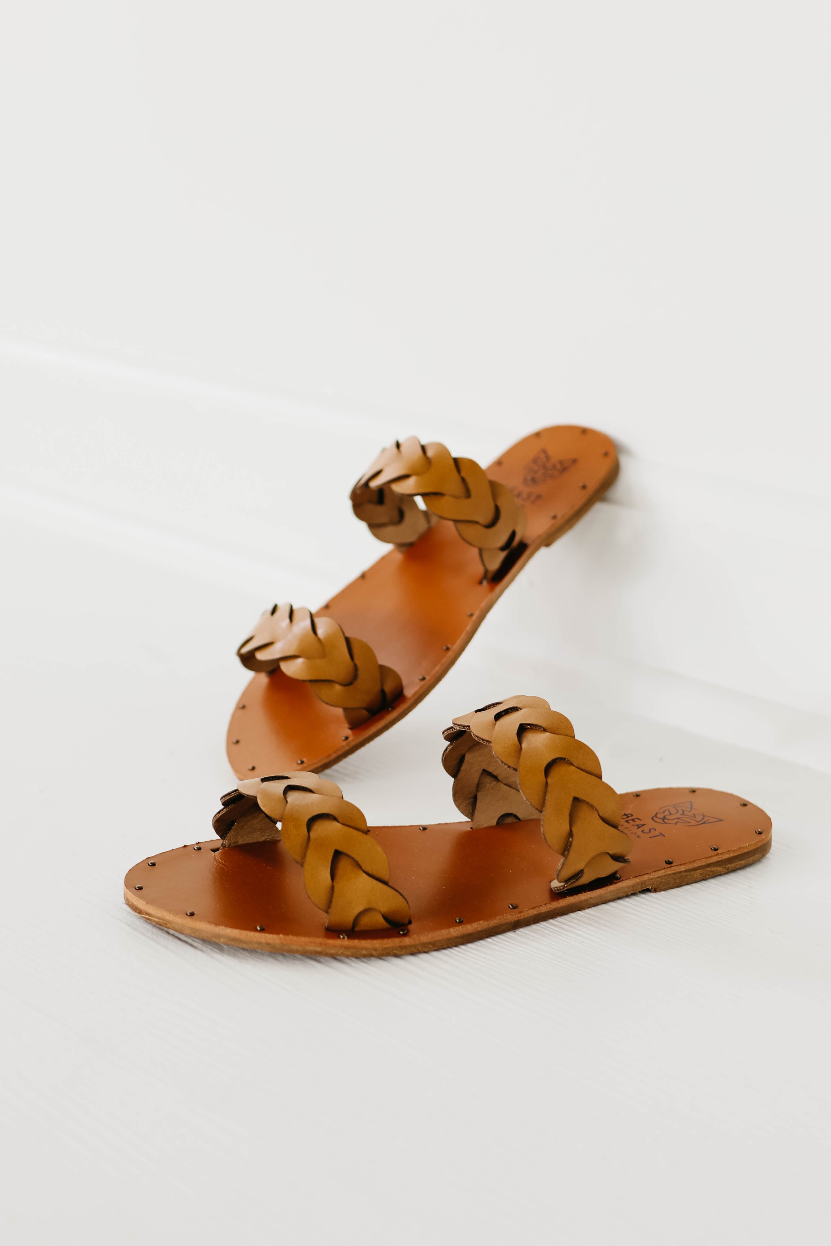 The Eli Braided Sandal - Camel | MOD Boutique